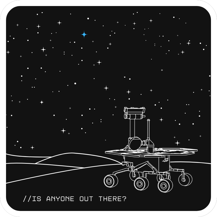 IS ANYONE OUT THERE? STICKER – MICRO-CRUX